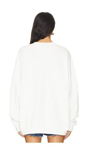 ANINE BING Miles Letterman Sweatshirt - Off White