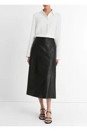 Vince Pearl-Button Long-Sleeve Shirt - White