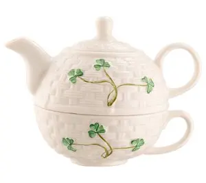 BELLEEK Pottery Classic Shamrock Tea For One - One-color