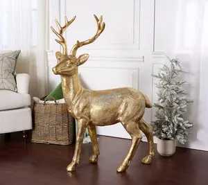 KIM GRAVEL HOME 49' Indoor/outdoor Oversized Standing Reindeer Kim Gravel - One-color