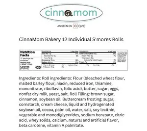 CINNAMOM BAKERY 12 Individual S'mores Rolls