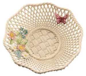 BELLEEK Pottery Wild Hedgerow Summer Basket