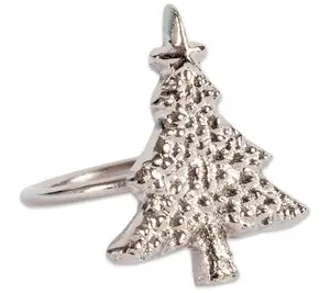 DESIGN IMPORTS Set/6 Christmas Tree Napkin Ring S