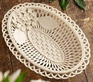 BELLEEK Pottery Hydrangea Basket