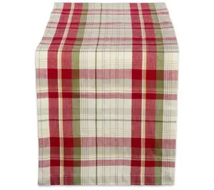 DESIGN IMPORTS Orchard Plaid Table Runner 14x72 - One-color