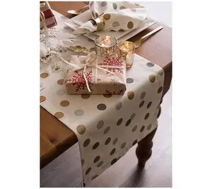 DESIGN IMPORTS Metallic Confetti Table Runner 1 4x108