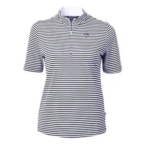 Cutter & Buck Toronto Blue Jays Virtue Eco Pique Stripe Top