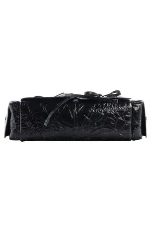 Acne Studios Multipocket Crinkled Leather Baguette - Black