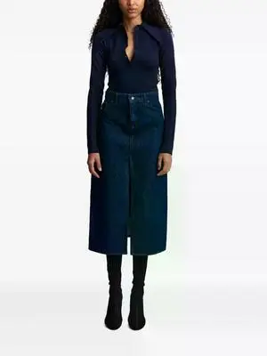 16Arlington Ille Denim Midi Skirt