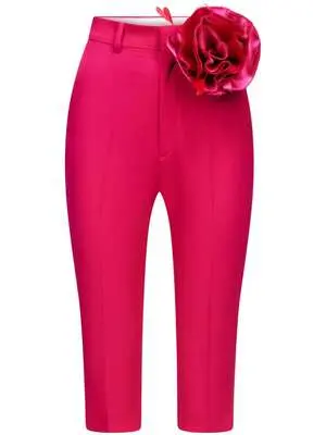 AREA Flower Appliqué Tailored Shorts