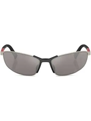 Prada Oval Frame Sunglasses - Brown