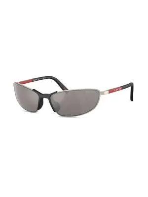 Prada Oval Frame Sunglasses - Brown