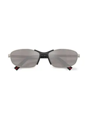 Prada Oval Frame Sunglasses - Brown