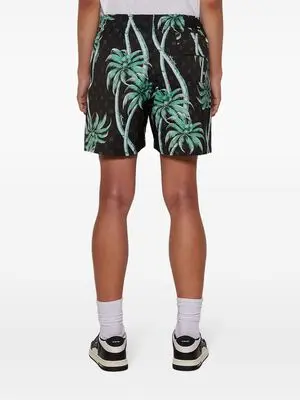 Amiri Palm Tree-print Swim Shorts