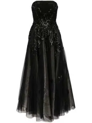 Strapless Tulle Embellished Dress
