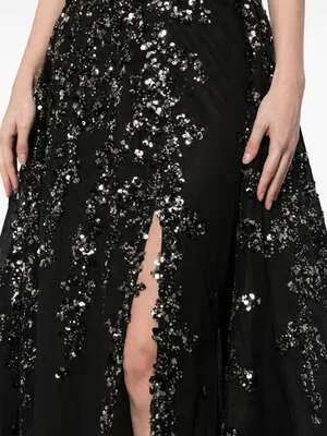 SAIID KOBEISY Sequin-embellished Tulle Gown - Black