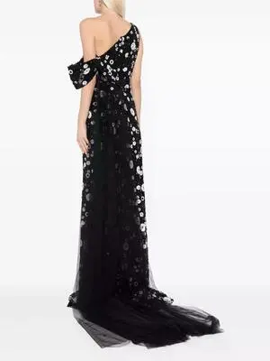 SAIID KOBEISY Tulle Off-shoulder Gown