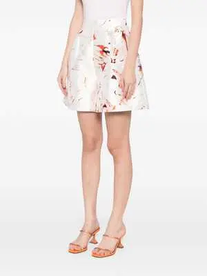 SAIID KOBEISY Printed Flared Thigh-length Shorts