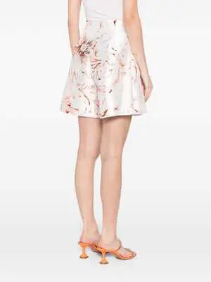 SAIID KOBEISY Printed Flared Thigh-length Shorts