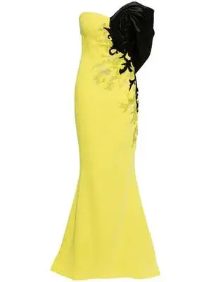 SAIID KOBEISY One-shoulder Gown - Yellow