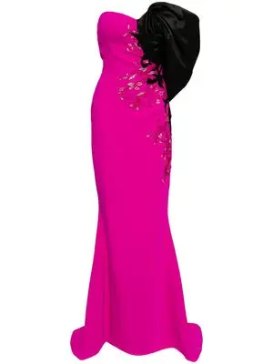SAIID KOBEISY Crepe Mermaid Gown - Pink