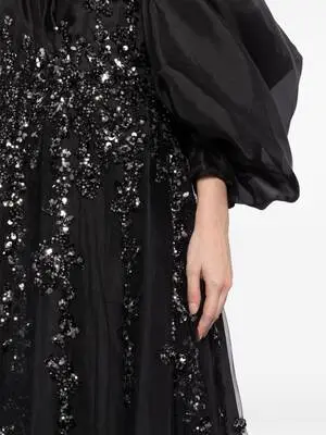 SAIID KOBEISY Bead-embellished Organza Gown