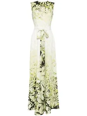 SAIID KOBEISY Printed Crepe Jumpsuit - White