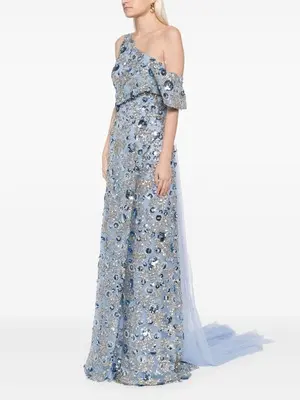 SAIID KOBEISY Off-shoulder Tulle Gown