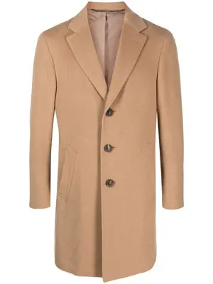 Canali Notched-lapel Camel Hair Coat