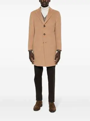 Canali Notched-lapel Camel Hair Coat