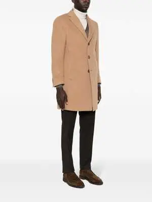 Canali Notched-lapel Camel Hair Coat