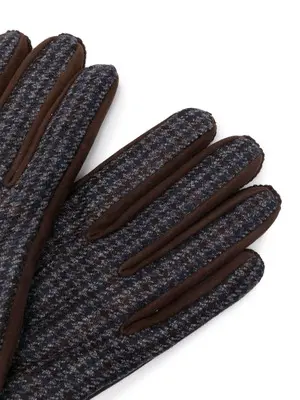 Canali Houndstooth-pattern Gloves