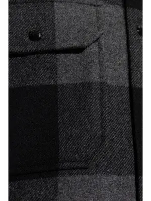 Woolrich Check-pattern Wool Shirt - Grey