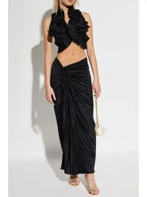Cult Gaia Sonoma Draped Skirt - Black