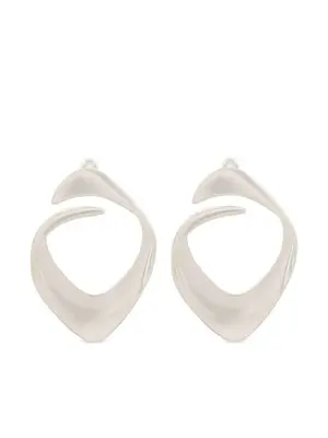 Cult Gaia Lola Brass Clip-on Earrings - Silver