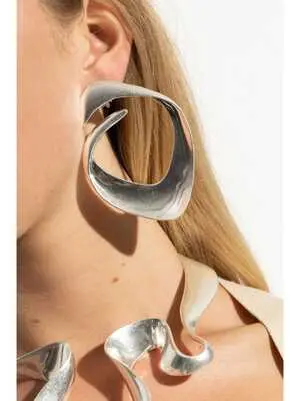 Cult Gaia Lola Brass Clip-on Earrings - Silver