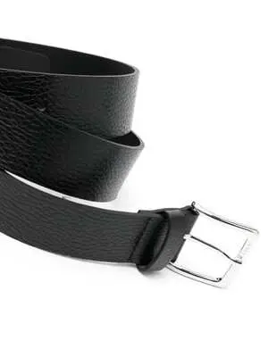 BOSS Logo-engraved Leather Belt