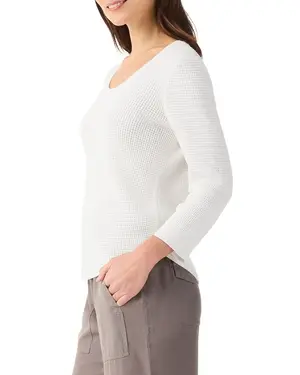 NIC+ZOE Waffle Stitch Sweater - Classic Cream