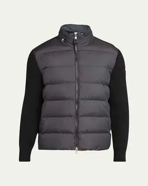 Moncler Wool Knit Padded Jacket