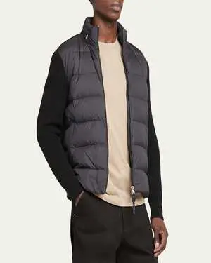 Moncler Wool Knit Padded Jacket