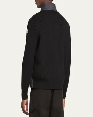 Moncler Wool Knit Padded Jacket