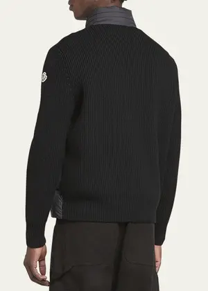 Moncler Wool Knit Padded Jacket