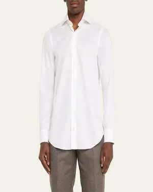 Cesare Attolini Solid Cotton Sport Shirt