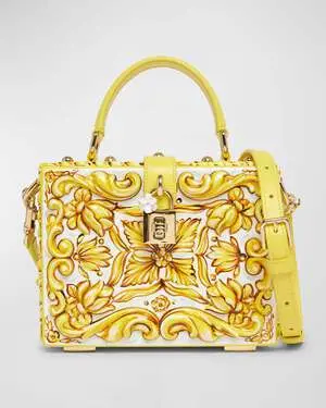 Dolce & Gabbana Dolce & Gabbana Box Top Handle Bag - Giallo Bianco