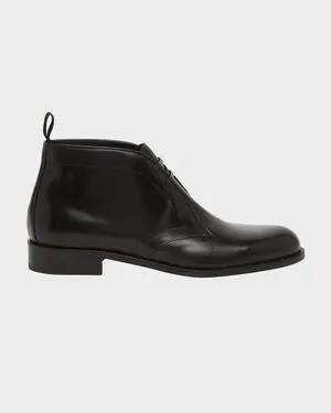 Giorgio Armani Giorgio Armani Bull Leather Chukka Boots - Black