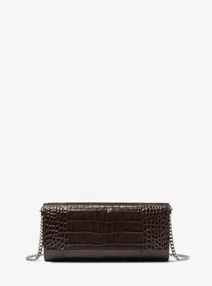 Michael Kors Cate Crocodile Embossed Clutch