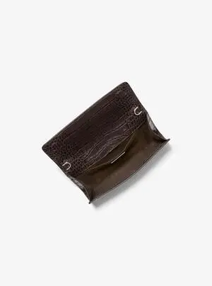 Michael Kors Cate Crocodile Embossed Clutch