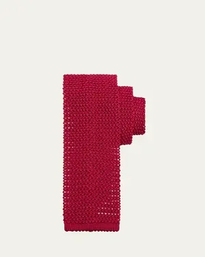 Charvet Charvet Silk Knit Tie Wine