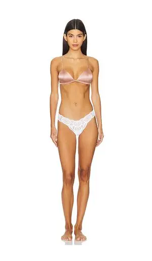 Fleur Du Mal Molded Luxe Triangle Bra - Tan