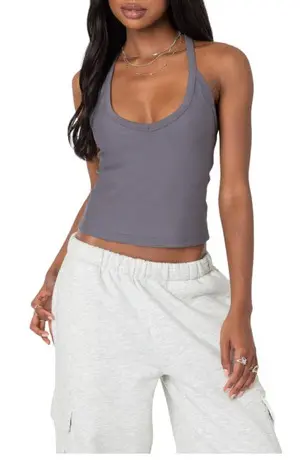 EDIKTED Racerback Stretch Tank